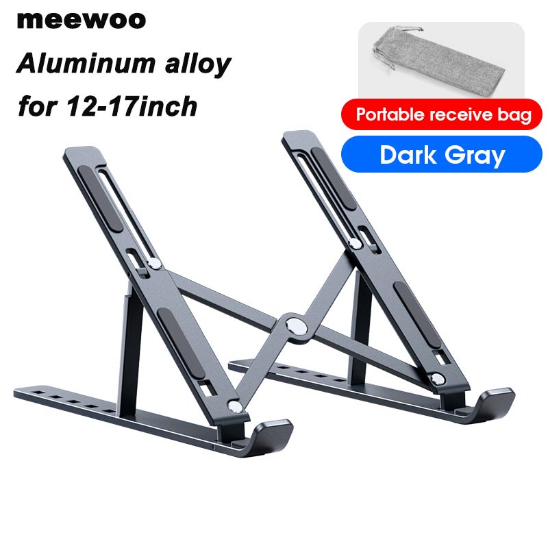 Meewoo Laptop Stand Aluminum Alloy Laptop Riser Ventilated Ergonomic ...