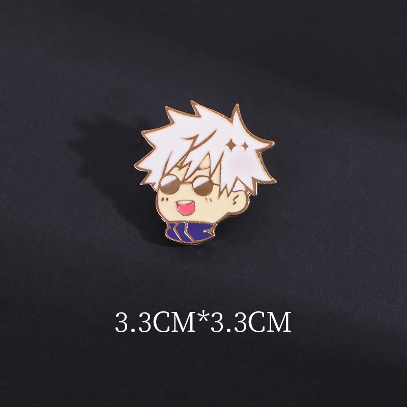 Anime Jujutsu Kaisen Q Version Cartoon Avatar Brooch Yuji Itadori Gojo