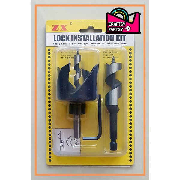 (PER PIECE) Heavy Duty Lock Installation Kit/ Lock Door Knob Installation Kit Standard Size ...