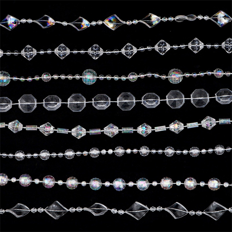 3/5yards Imitation Pearl Acrylic Beaded Chain Trim Garland Strand for ...