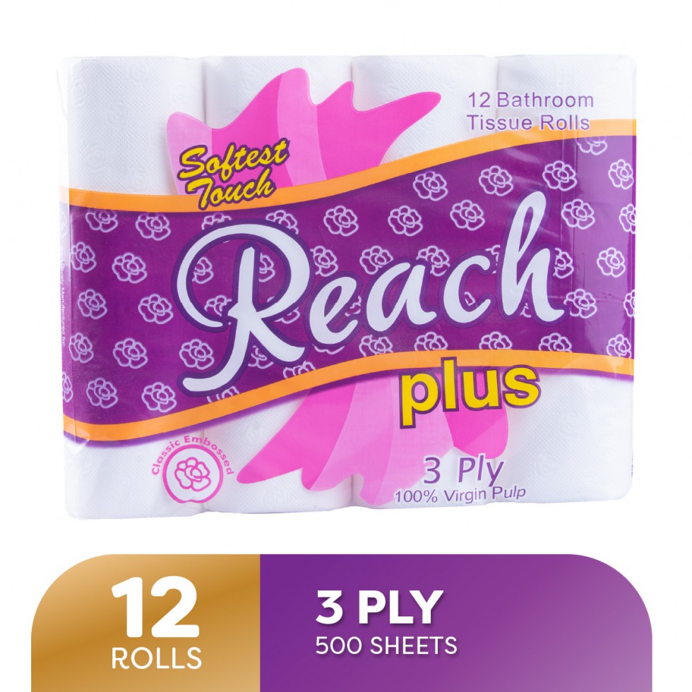 Reach Bathroom Tissue 3Ply 500Sheets By 12S | Shopee Philippines