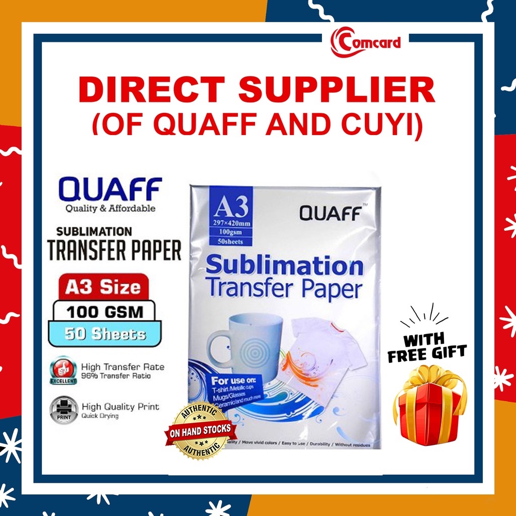 [1 PACK] A3 Size Quaff Sublimation Transfer Paper (50 Sheets/Pack) | CPM | Shopee Philippines