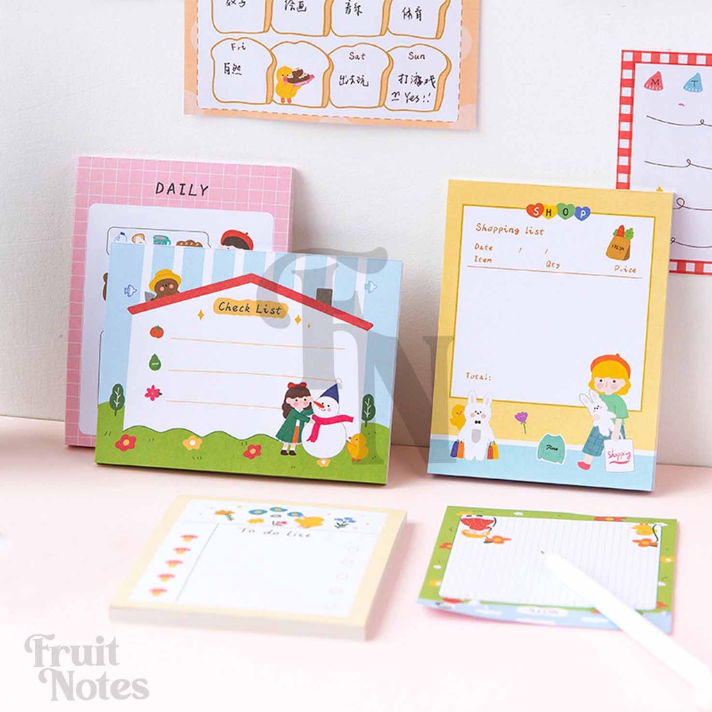 SN241 50 sheets Modern Girl Theme Notepad | Shopee Philippines