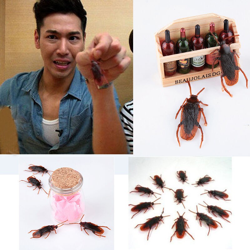 10*pcs Prank Funny Trick Joke Special Lifelike Model Fake Cockroach ...