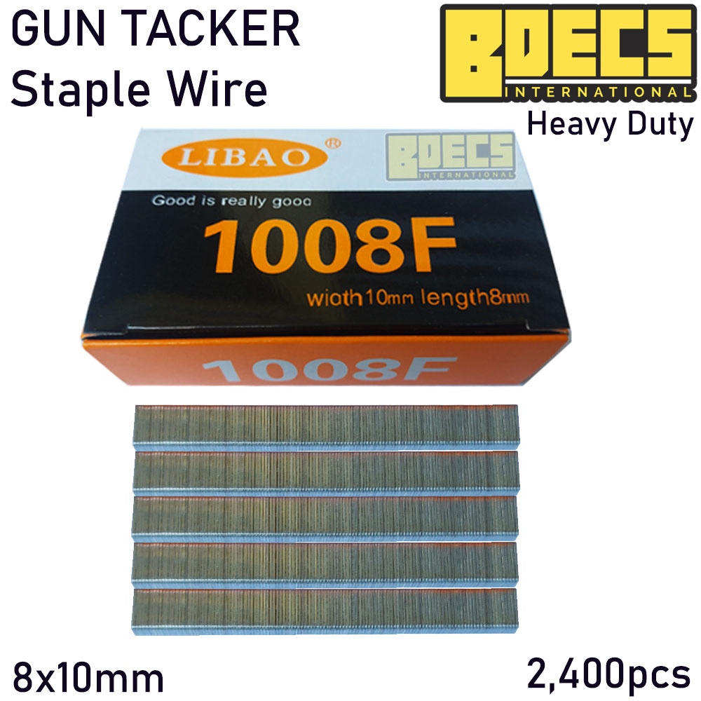 Gun Tacker Staple Wire 10x8mm High Quality 2,400PCS I Bdecs | Shopee ...