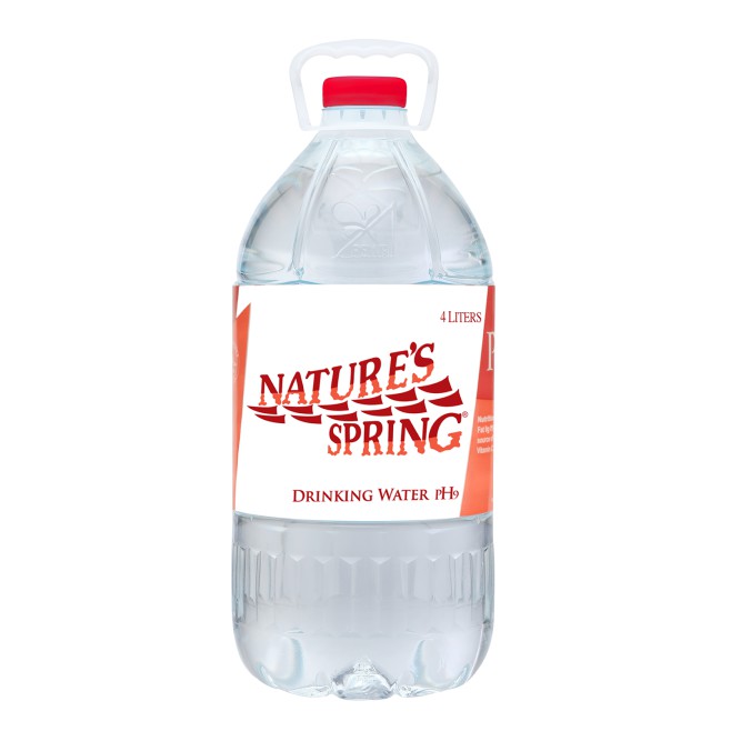 Nature's Spring pH9 Water 4 Liters | Shopee Philippines