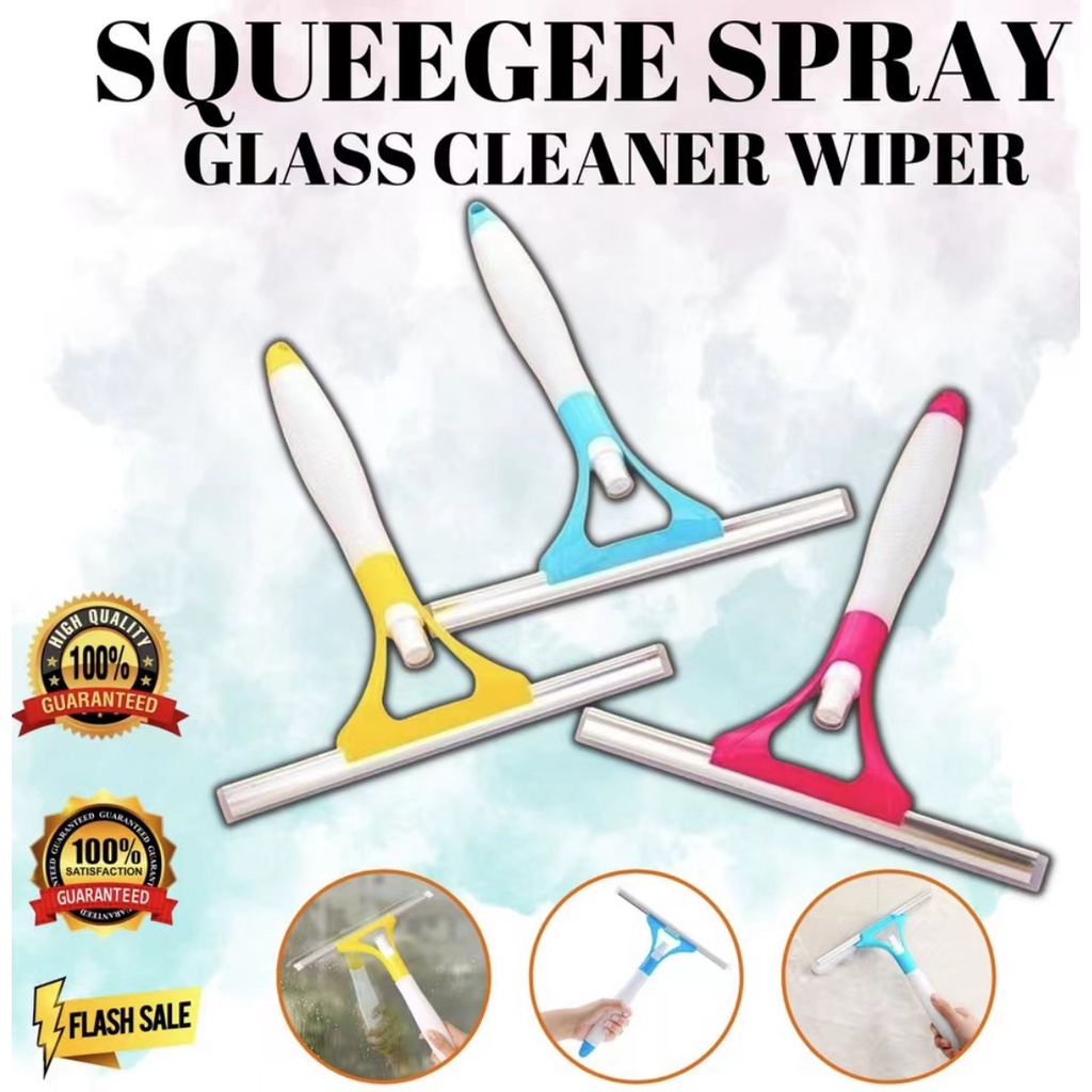 Squeegee With Spray Glass Cleaner Wiper for Window/Glass Scraper ...