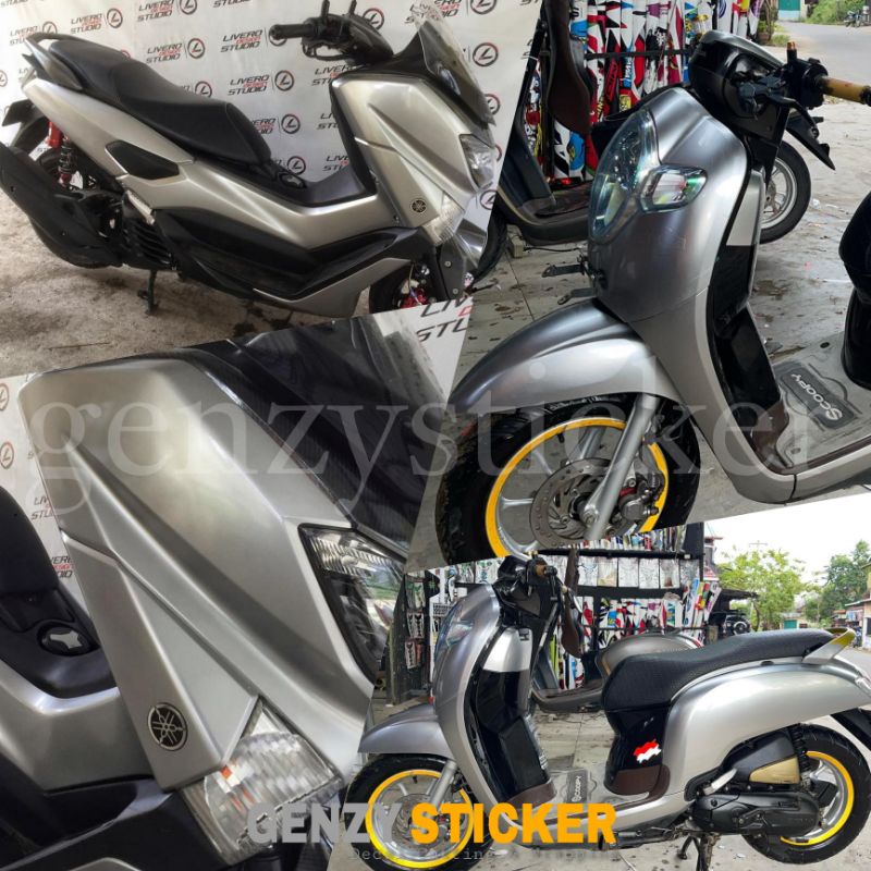 Super glossy metallic silver scotlet sticker scotlite silver sticker ...