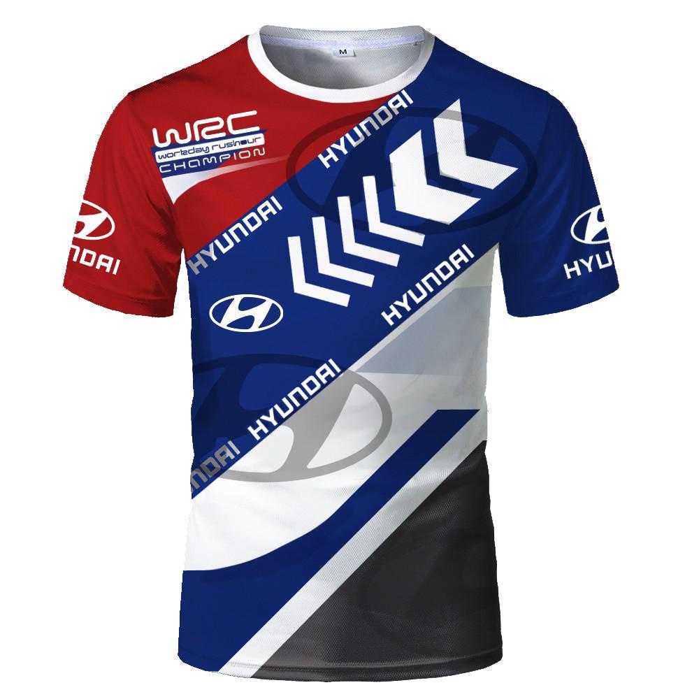 WRC Hyundai T-Shirts Rally Racing Car 3D Print Streetwear Men Women ...