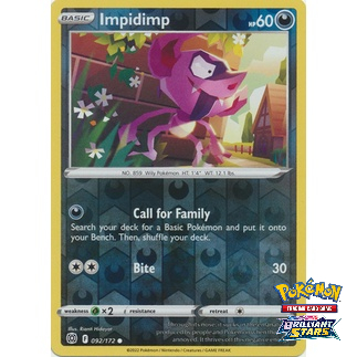 Pokemon Trading Card Game - Brilliant Stars - Impidimp (Reverse Holo ...