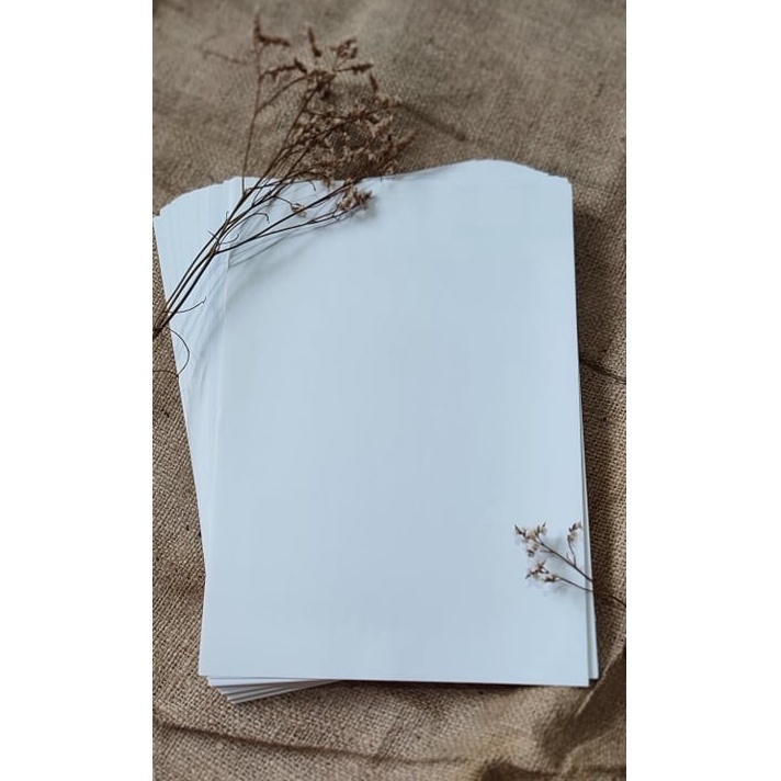 White Sticker Paper Matte Glossy Printable A4 size | Shopee Philippines
