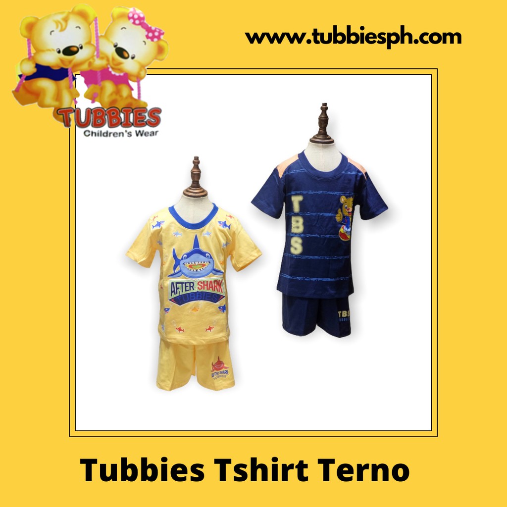 TB ASSORTED PRINTS and DESIGNS Tubbies Terno Tshirt and Short Set Baby ...