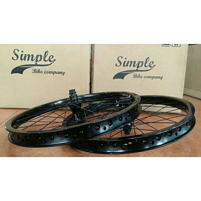 Simple Bike Co. Bmx Front & Rear Wheel Rim Set 20" wheelset | Shopee ...