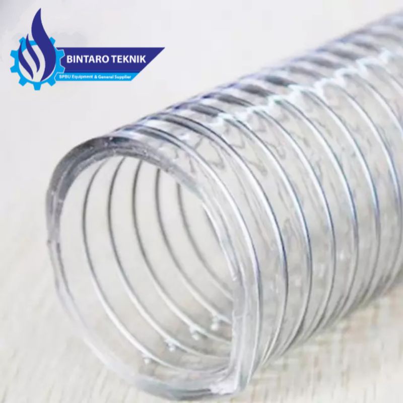 Spring Hose 1" PVC Steel Wire Hose 1 inch Clear Hose Spiral Wire Size 1 ...