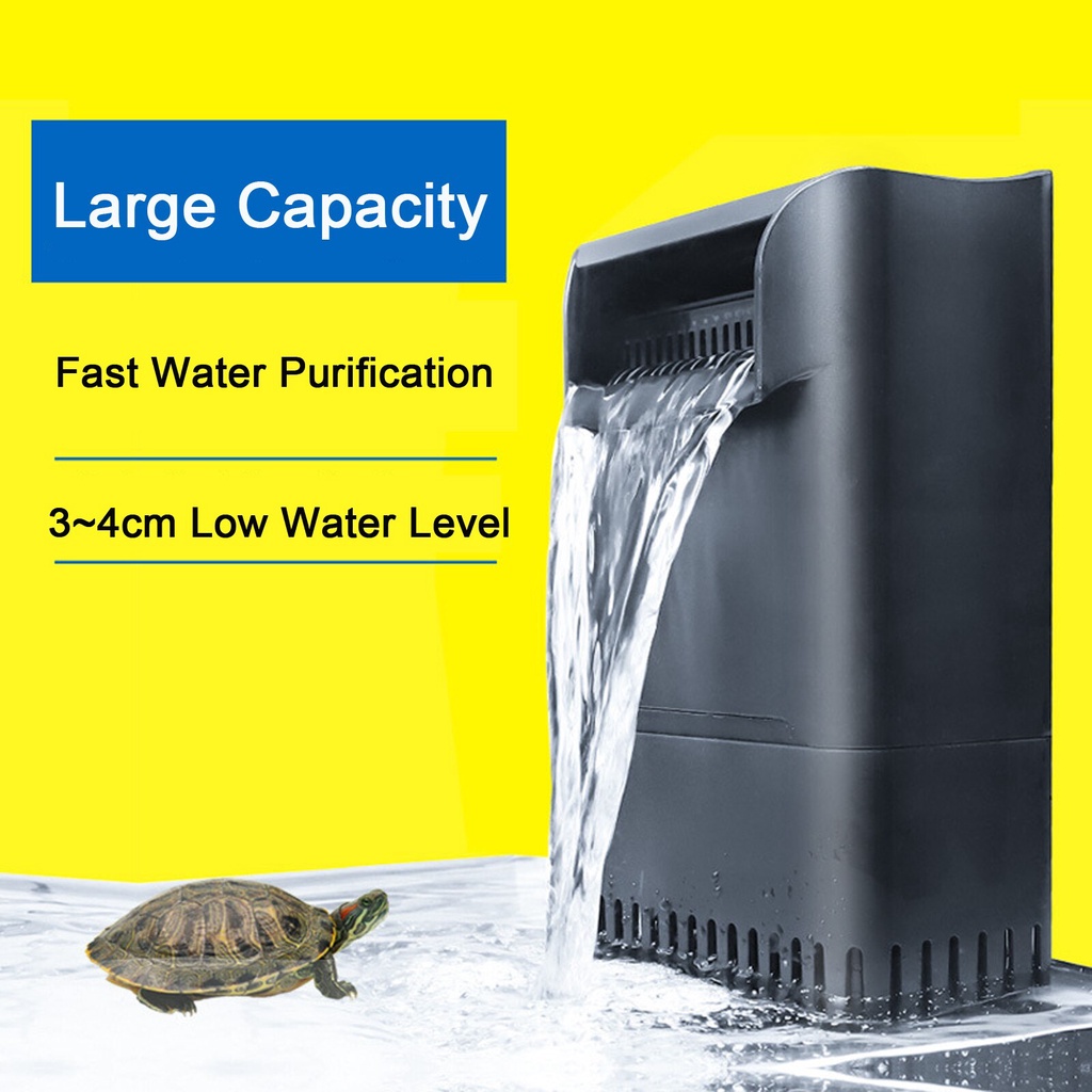 Large Capacity Low Water Level Turtle Filter Pump 900L/H Waterfall ...