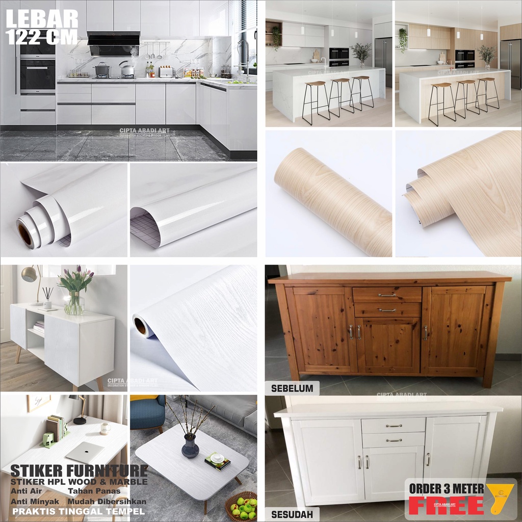 Hpl Sticker Kitchen Countertop Cabinet Sticker Kitchen Set Waterproof ...