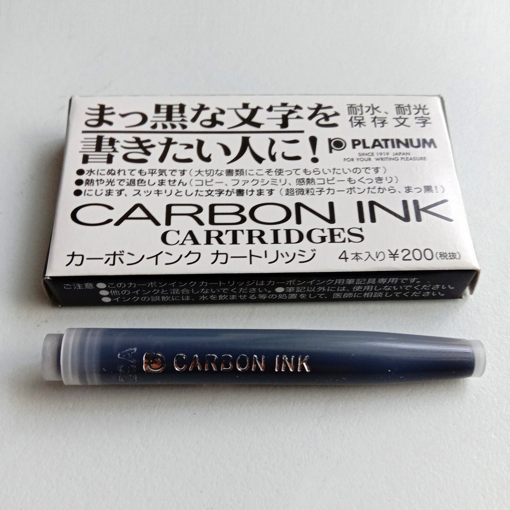 PLATINUM Carbon Ink Cartridge / Pack of 4 — Permanent Waterproof Ink ...
