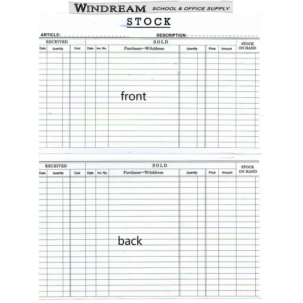 Stock Card 5x8 100pcs | Shopee Philippines