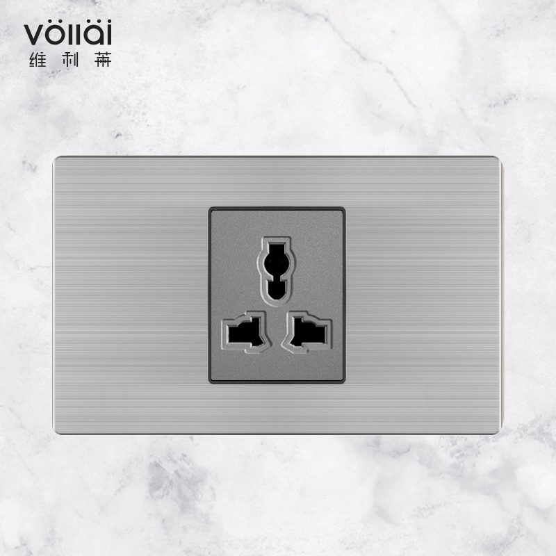 Vollai outlet socket for wall universal 3 pin plug electrical socket ...