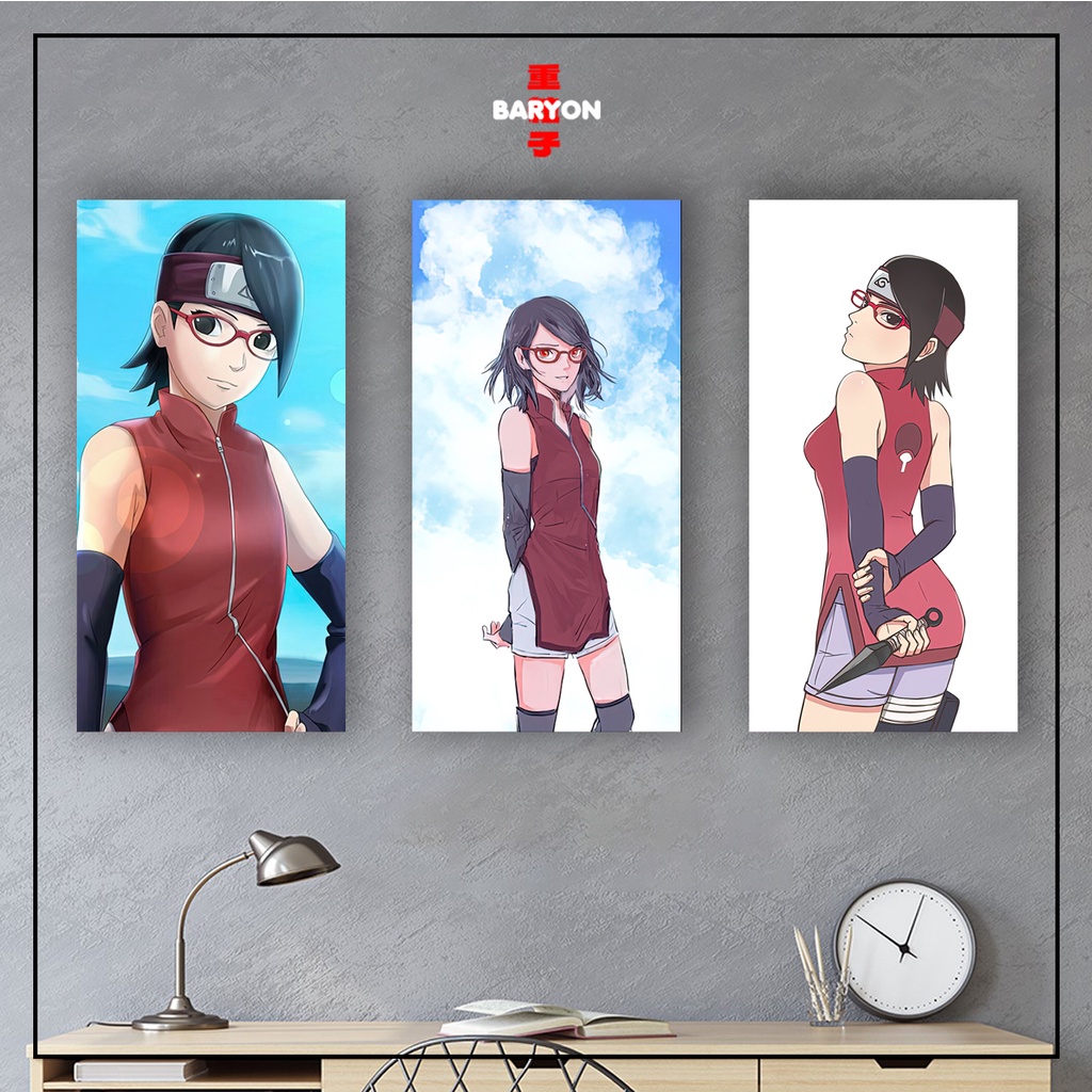 Baryon SARADA UCHIHA BORUTO Room Decoration Anime Wall Display 10 X 20 ...