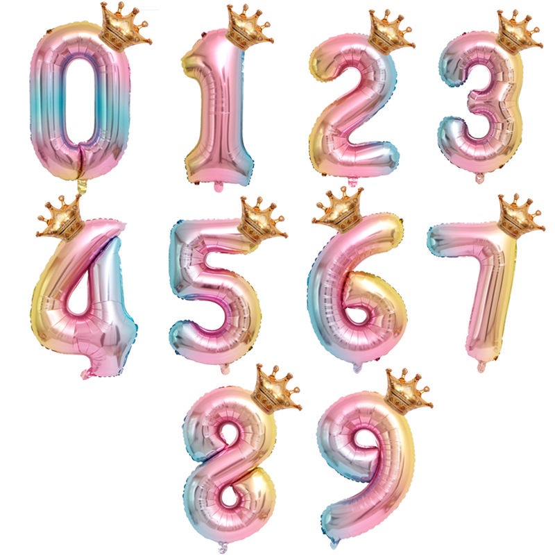 32in Number Balloons for Kids Birthday Party Balloon Number Decoration ...