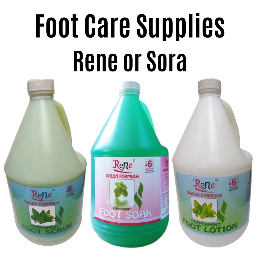 Rene or Sora Salon Foot Spa Care Supplies One Gallon Foot Soak Lotion ...