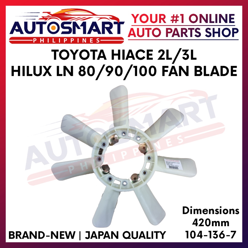 Toyota Hiace 2L 3L/Hilux LN 80/90/100 Fan Blade Fanblade | Shopee ...
