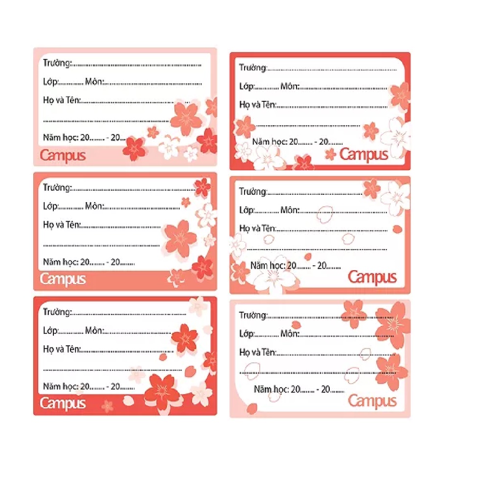 Volume 18 Campus Series Rain Of Sakura Peel-and-stick Notebook Labels ...