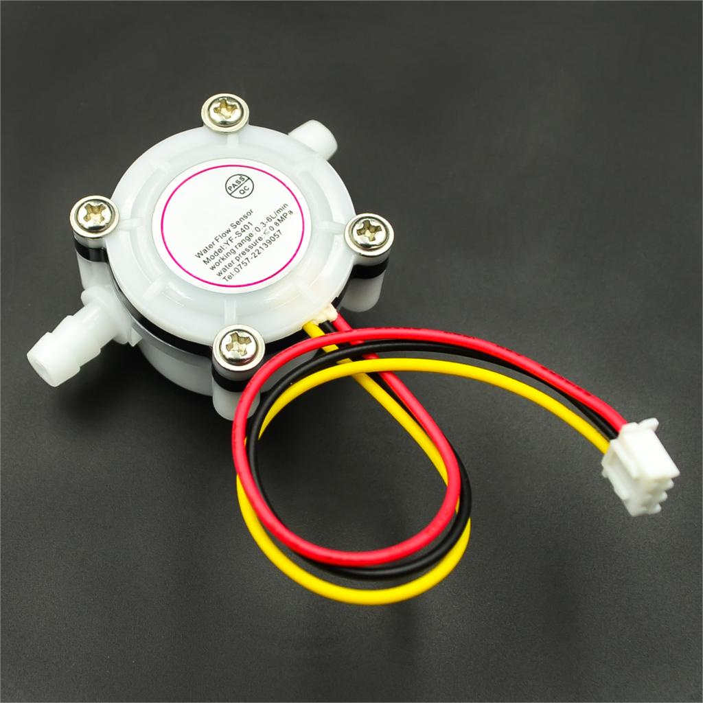 Coffee machine flowmeter water flow sensor connected to 6mm hose water ...