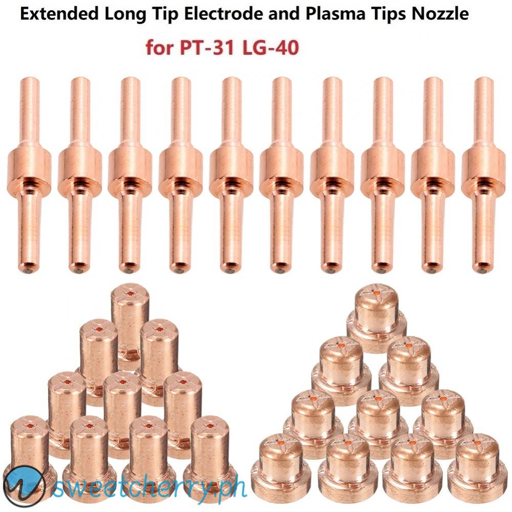 10Pcs Plasma Tips Nozzle 10/15mm Height Electrodes for PT-31 LG-40 ...