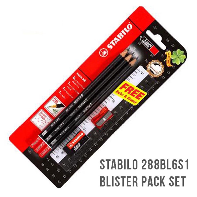 Stabilo Exam Grade 2B Pencil 6 pcs Blister Pack 288BL6S1-Per Pack ...