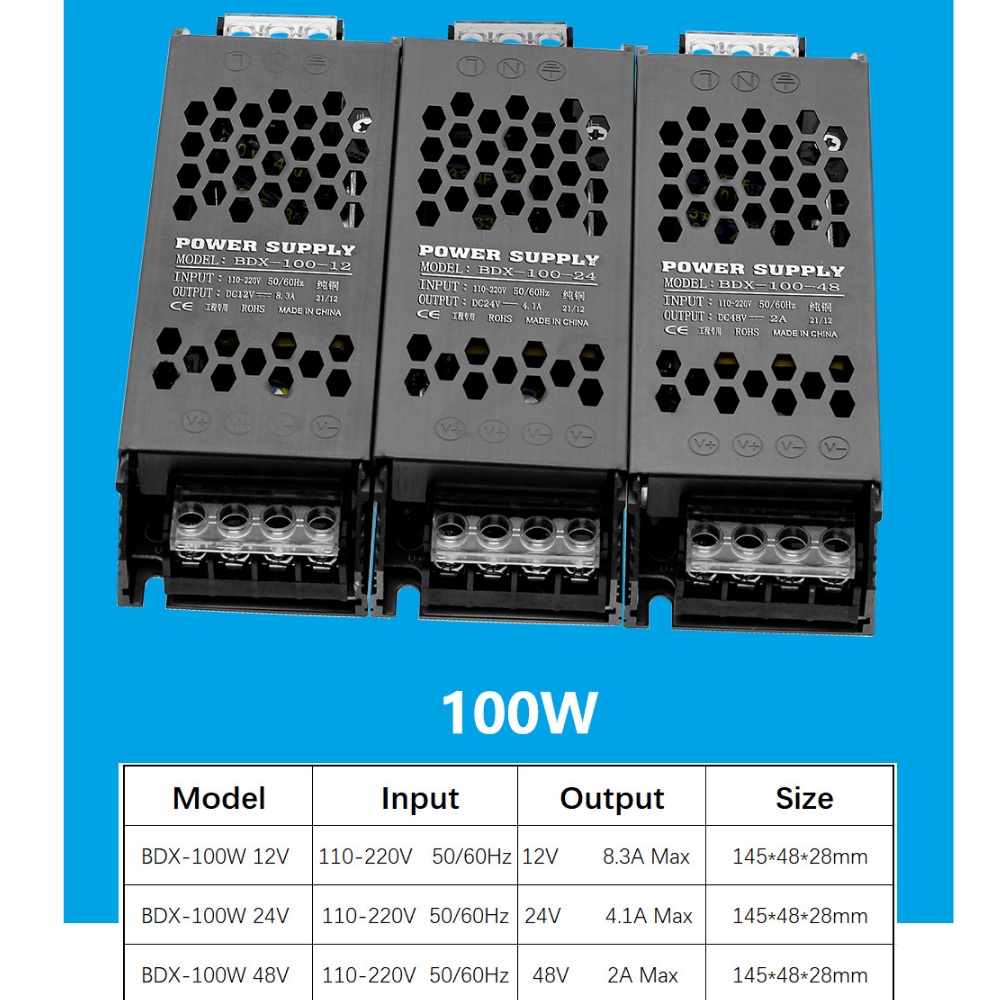High Quality DC12V 24V 48V Power Supply LED Driver AC110-220V 100W 200W 300W 400W Lighting ...