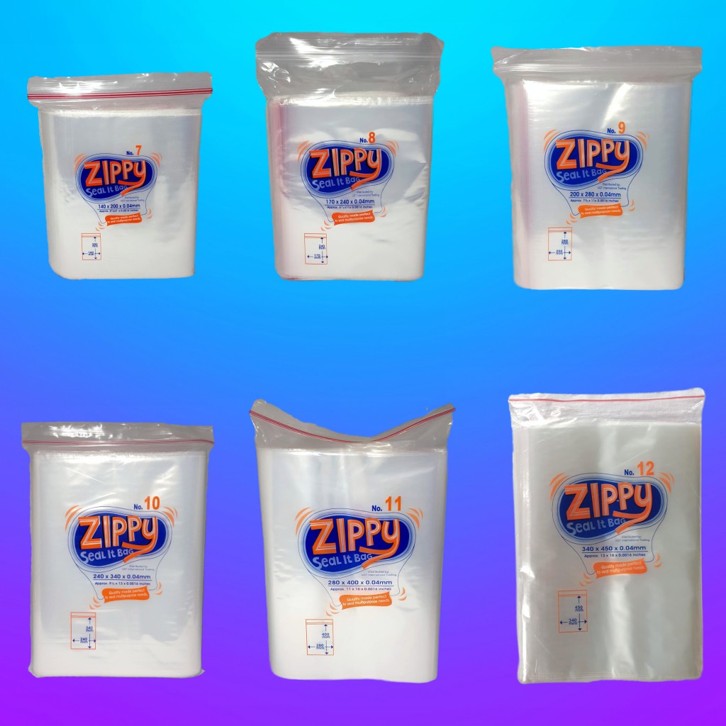 100pcs Zippy Seal it Recloseable Plastic Bags - [ ZB#0/ZB#1/ZB#2/ZB#3 ...