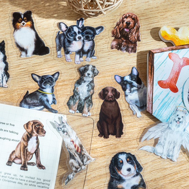 PET Stickers Dog Friendly Club Series Cartoon Cute Pets Crystal Ink ...