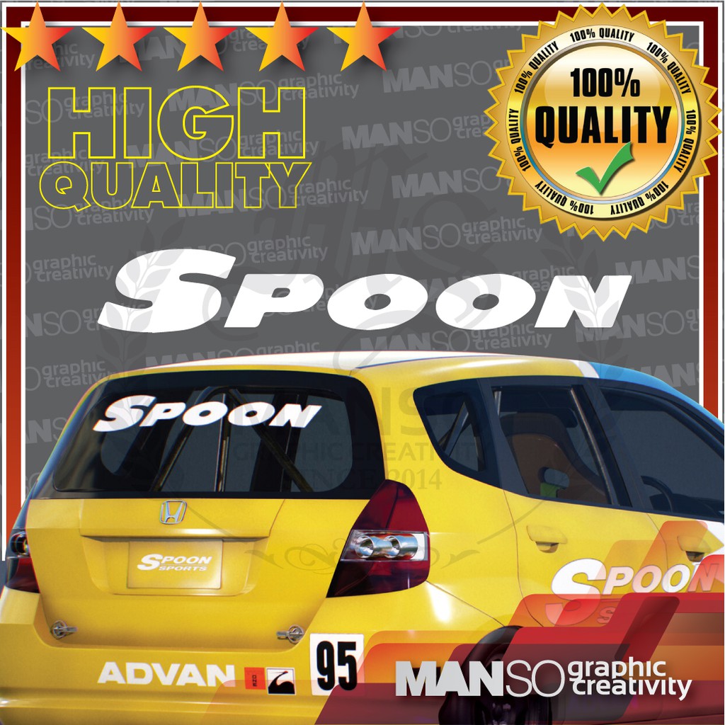 Sticker Spoon Honda Jazz Fit City Civic EK EG GE GD GK CRZ Car Sticker ...