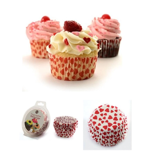 Norpro Standard Red Heart Baking Cups Cupcake Liners (75 pcs) | Shopee ...