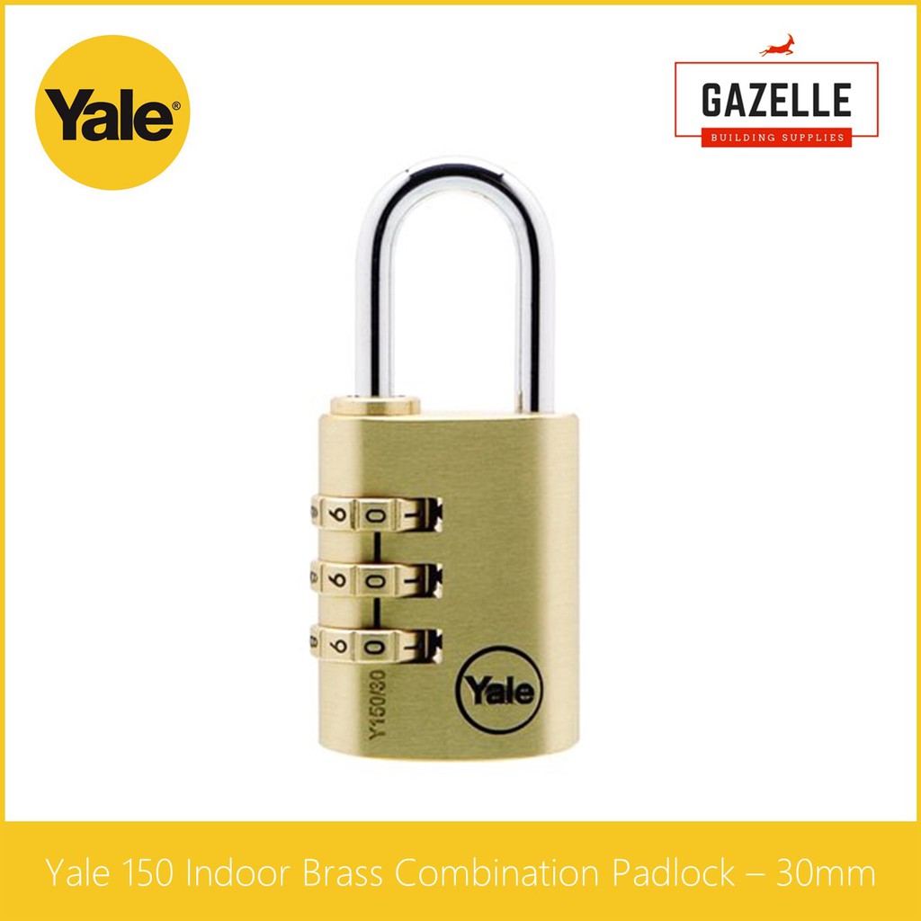 Yale Indoor Solid Brass Combination Padlock - 30mm | Shopee Philippines