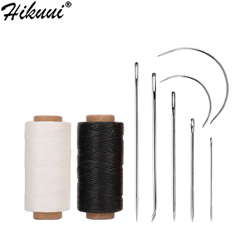 30m/Roll Flat Waxed Thread Polyester Sewing Line With Needles for ...