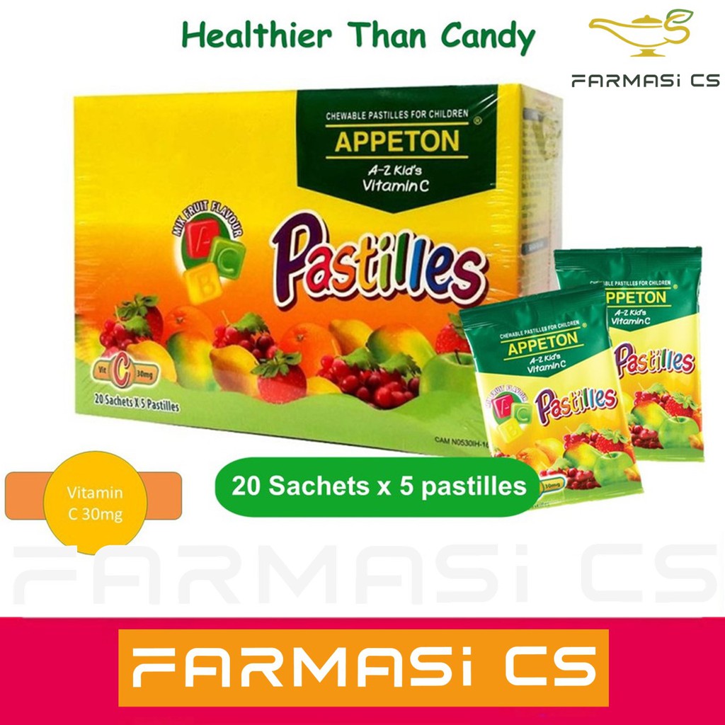 Appeton A-Z Kid's Vitamin C Pastilles 20 sachets x 5 Pastilles EXP:05/ ...