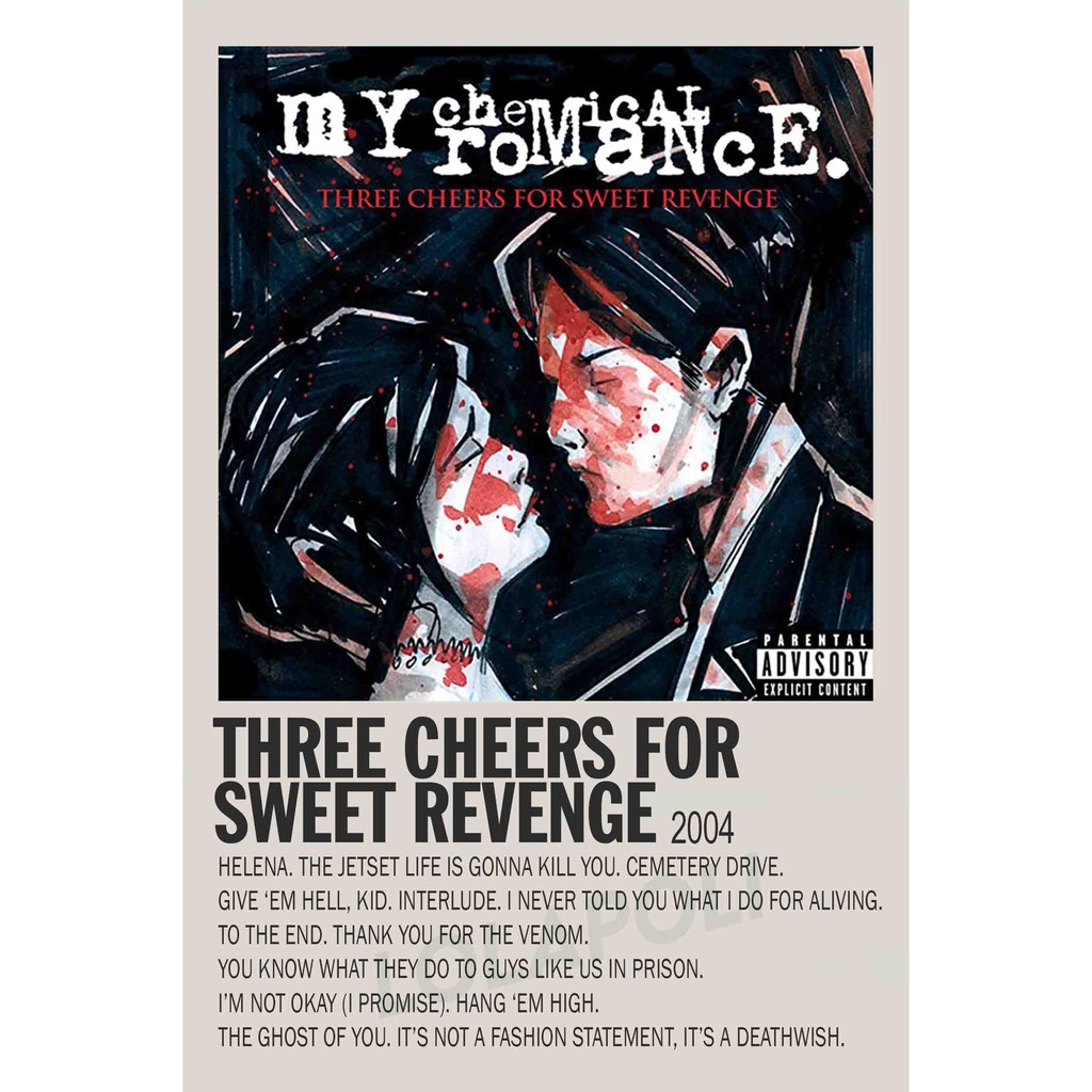 Three Cheers Album Cover Poster For Sweet Revenge - My Chemical Romance ...