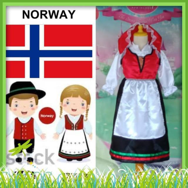 International Children's Cosplay Costume Norway Girl Traditional ...