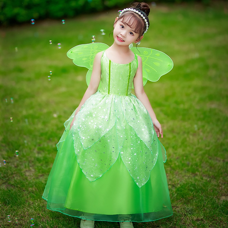 Girl Elf Dress Children's Performance tinker bell Princess Wonderful ...