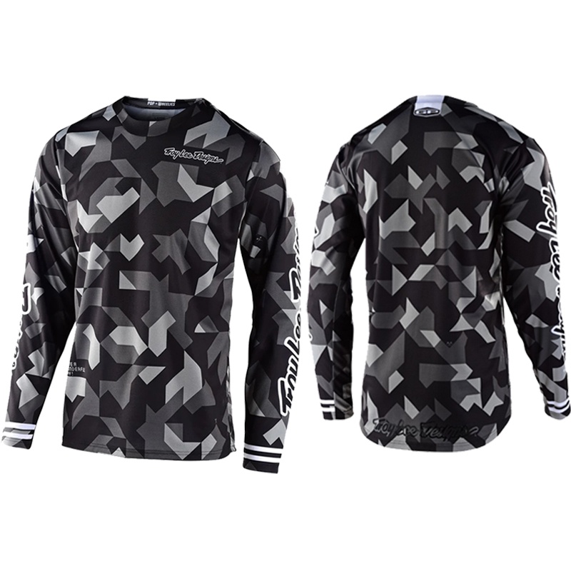 tld Long Sleeve Motorcycle Jersey shirt cycling for men Bike rider Black motocross jersey ...