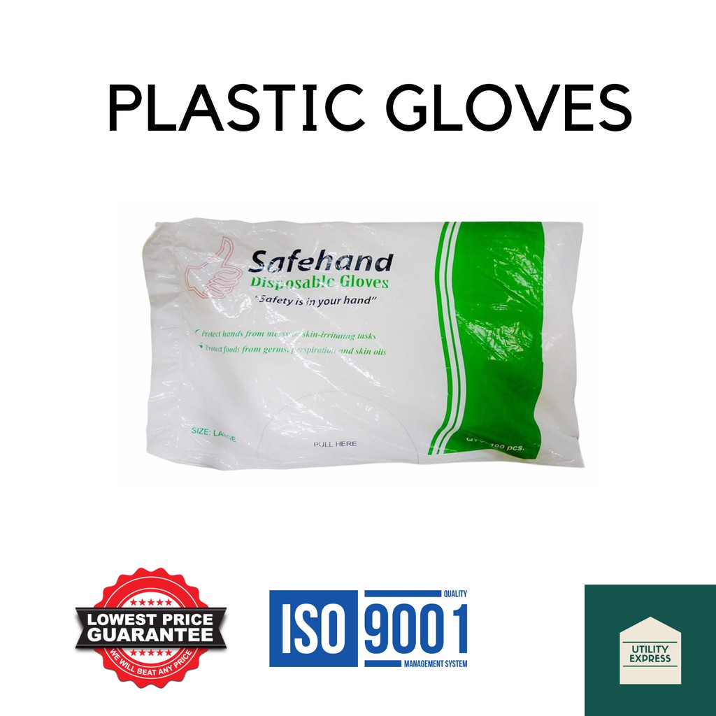 Disposable Plastic Gloves 100 PCS / 50 PAIRS Food Handling | Shopee ...