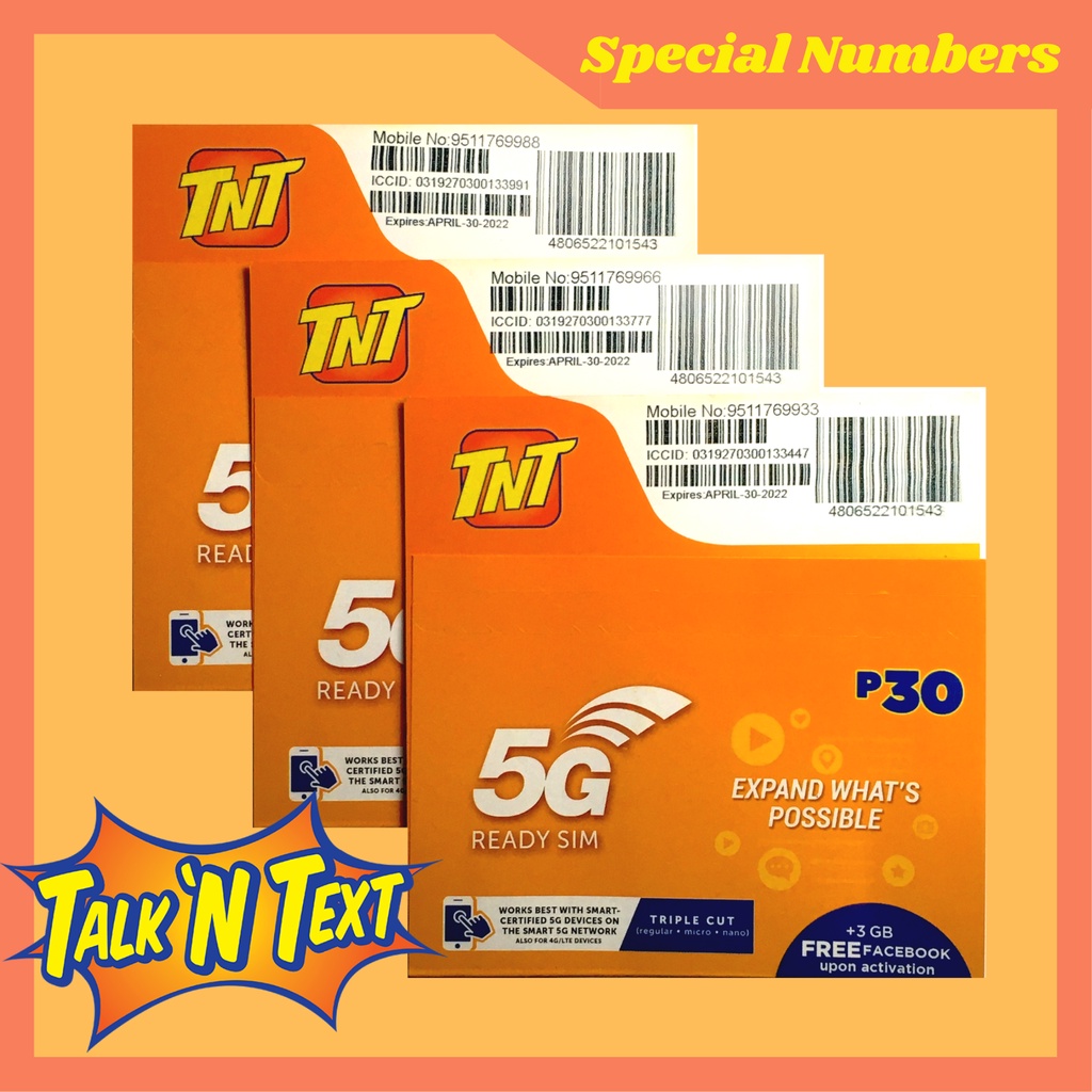 Talk and Text Sim Cards (5G)(Special Numbers) | Shopee Philippines