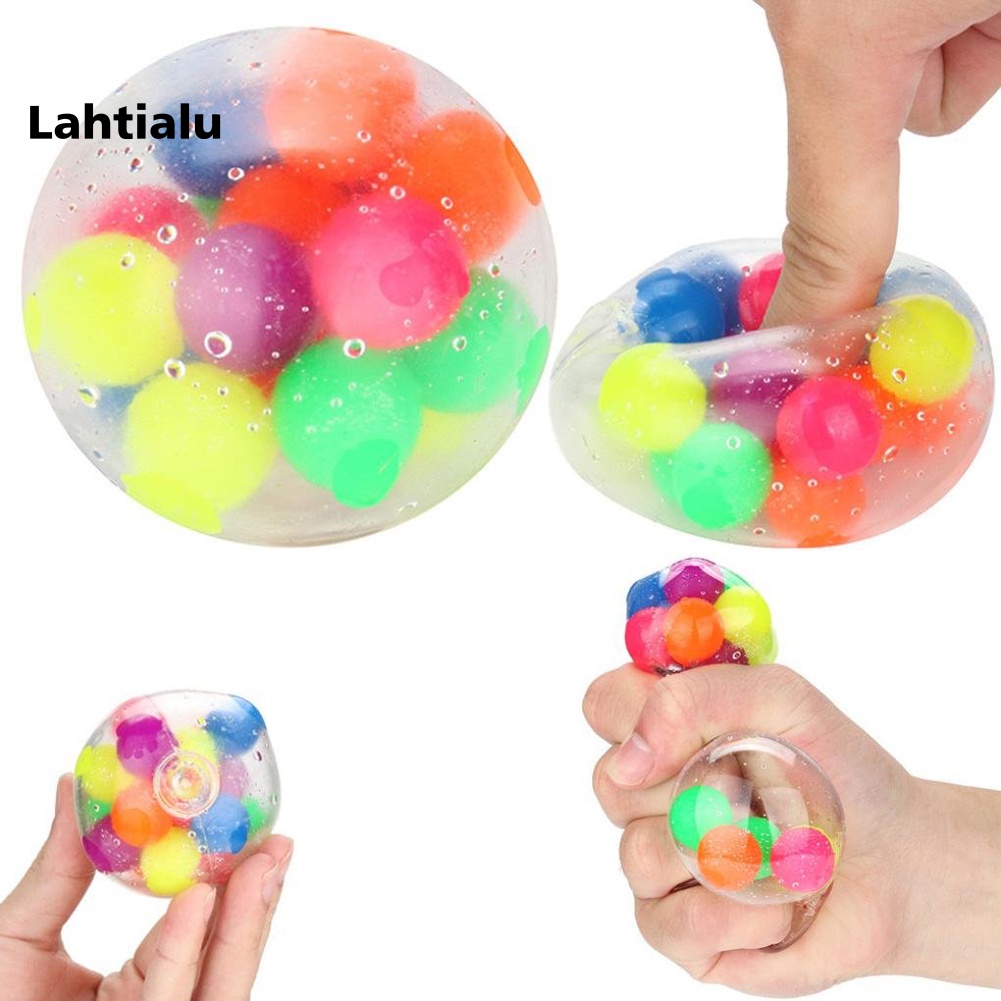 Lahtialu Anti-Pressure Anxiety Colorful Stress Relief Ball Kids Adult ...