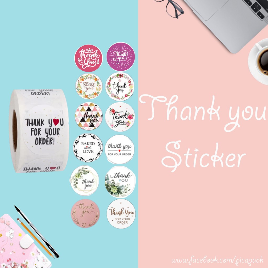 (20 Designs) PH Based TY Thank You Stickers (New Designs) Flower ...