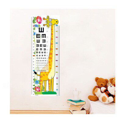 Vision table wall chart standard giraffe baby height stickers home ...