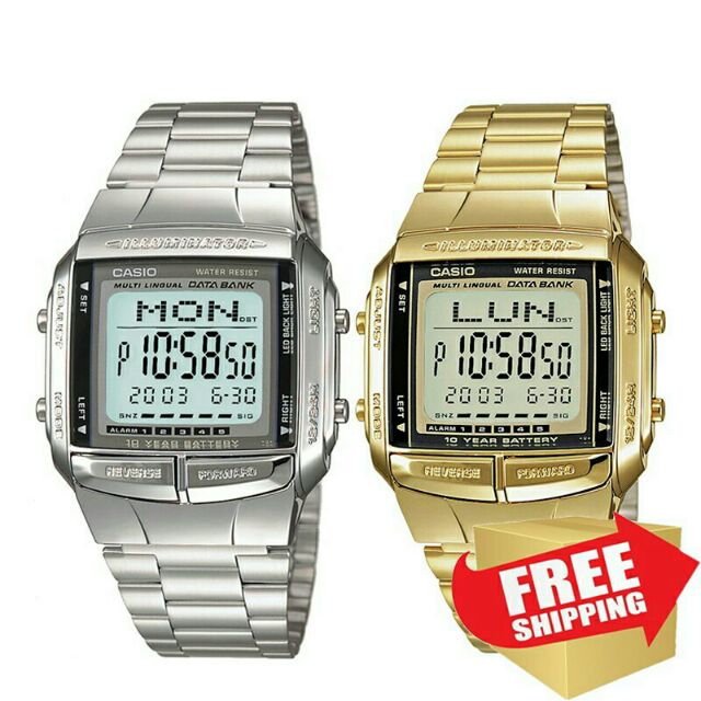 Casio databank oem watch gold silver for phone book function | Shopee ...