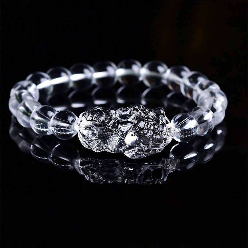 Unisex White Crystal Lucky Pixiu Bracelet | Shopee Philippines